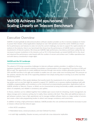 New Benchmark Data Solidifies Volt Active Data as Fastest Enterprise ...