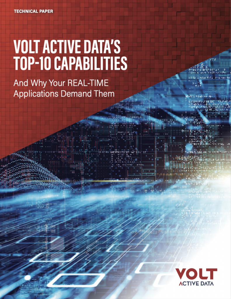 Volt Active Data's Top-10 Capabilities - Volt Active Data